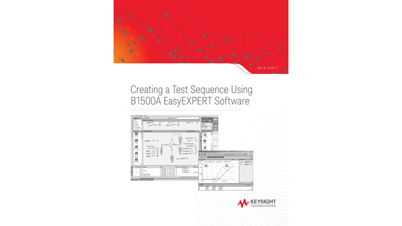 EasyEXPERT group+ 器件表征软件 | Keysight